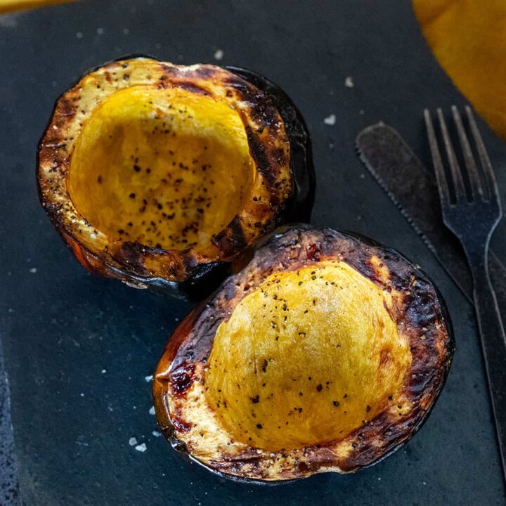 Grilled Acorn Squash Halves - Girls Can Grill