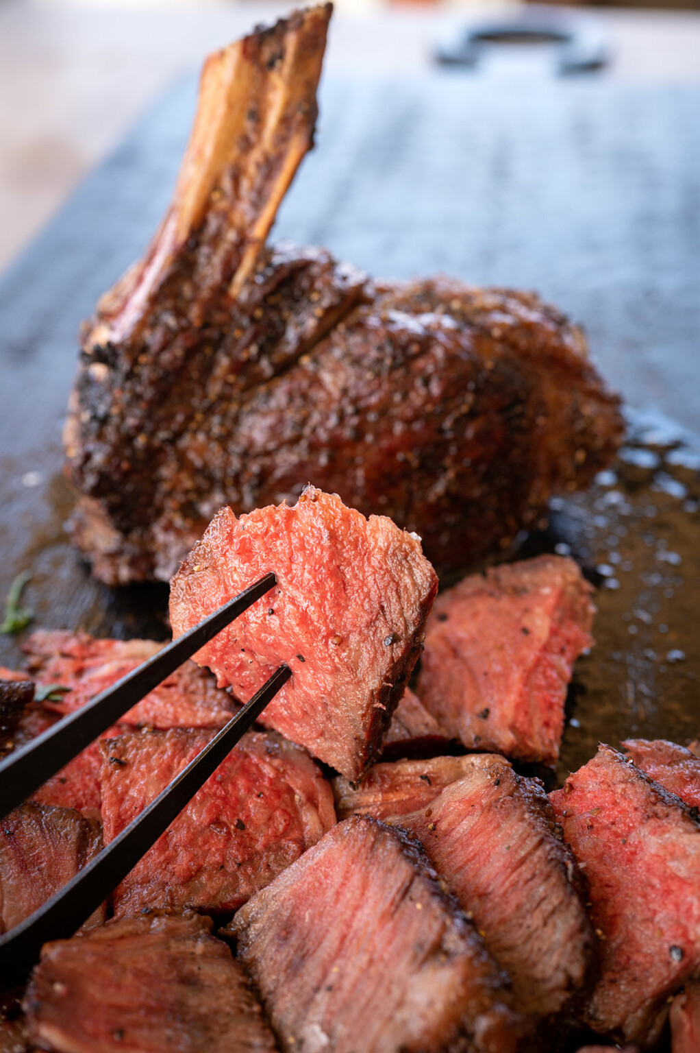 Reverse Seared Cowboy Ribeye - Girls Can Grill