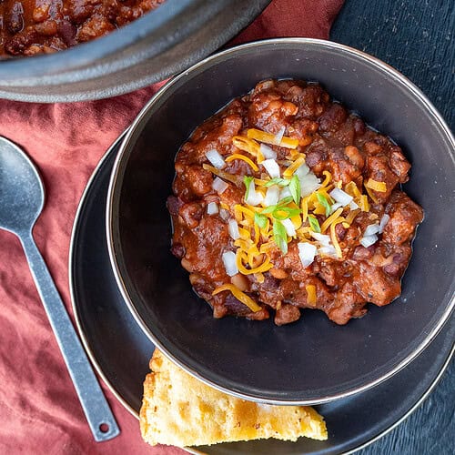 Smoked Chili with Beef Tri-Tip - Girls Can Grill