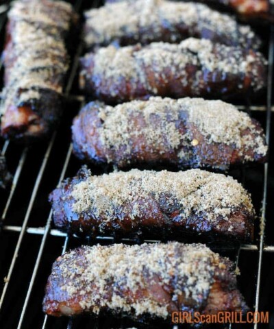 Maple Brown Sugar Bacon Ribs - Girls Can Grill