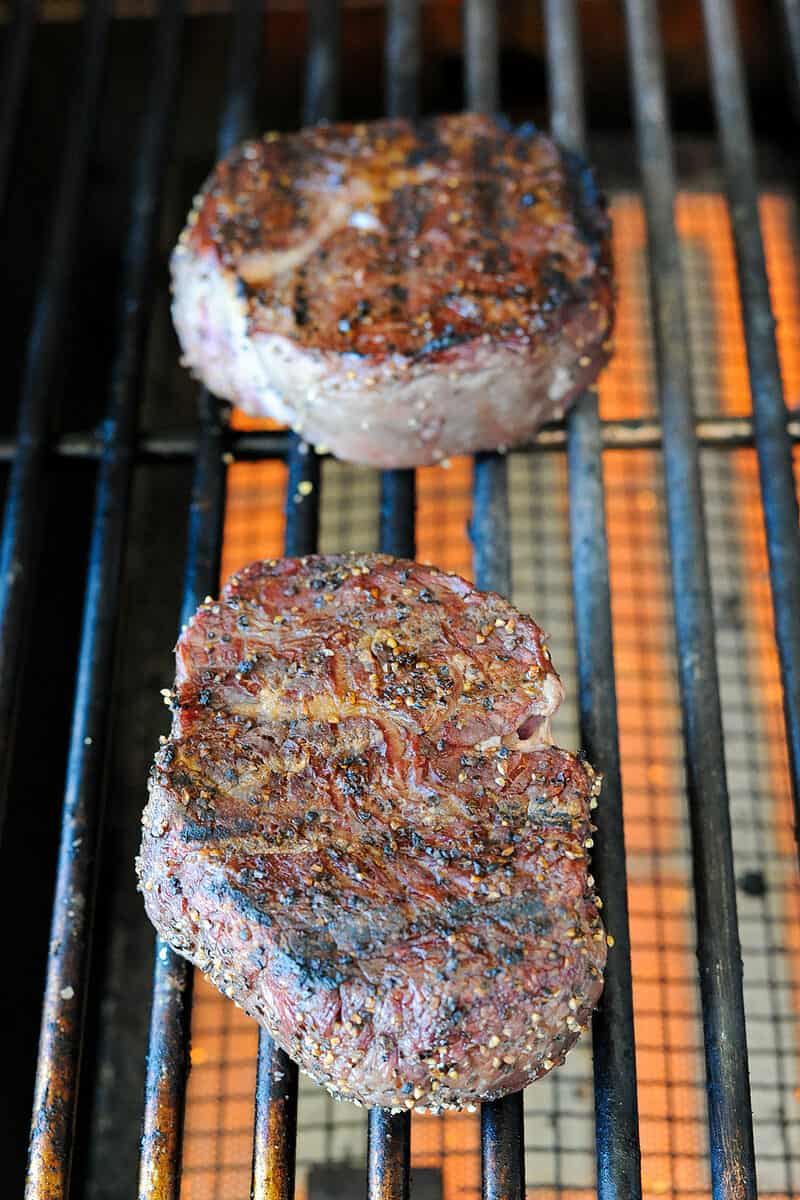 Grilled Filet Mignon with Peppercorn Sauce - Girls Can Grill