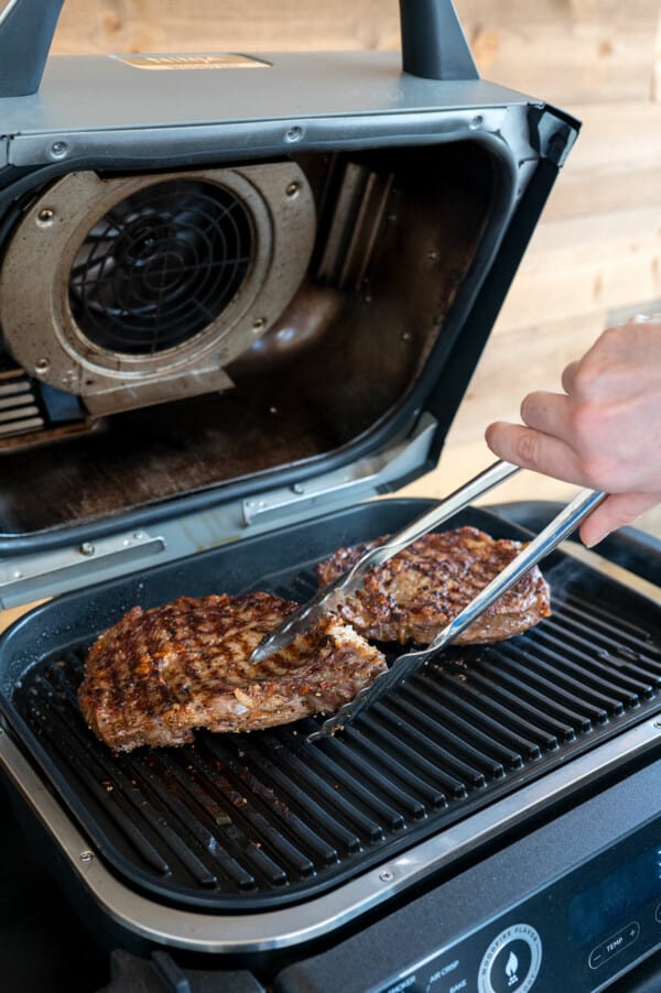 Ninja Grilled Ribeye Steak - Girls Can Grill