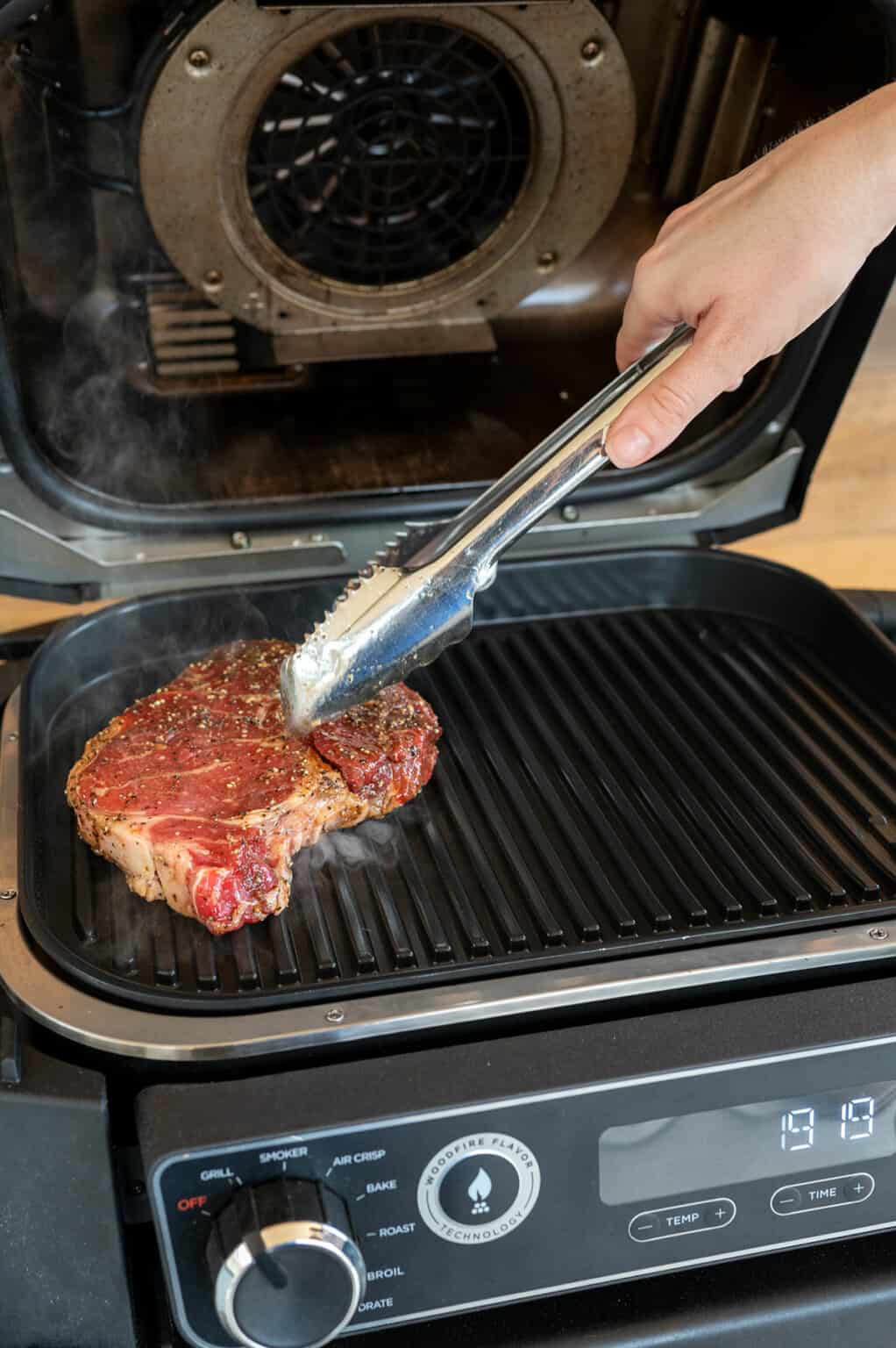 Ninja Grilled Ribeye Steak - Girls Can Grill