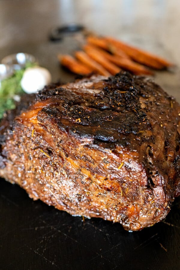 Smoked Prime Rib on a Ninja Woodfire Grill - Girls Can Grill