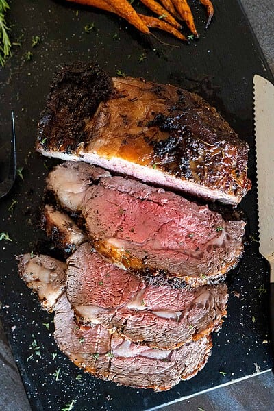 Smoked Prime Rib on a Ninja Woodfire Grill - Girls Can Grill