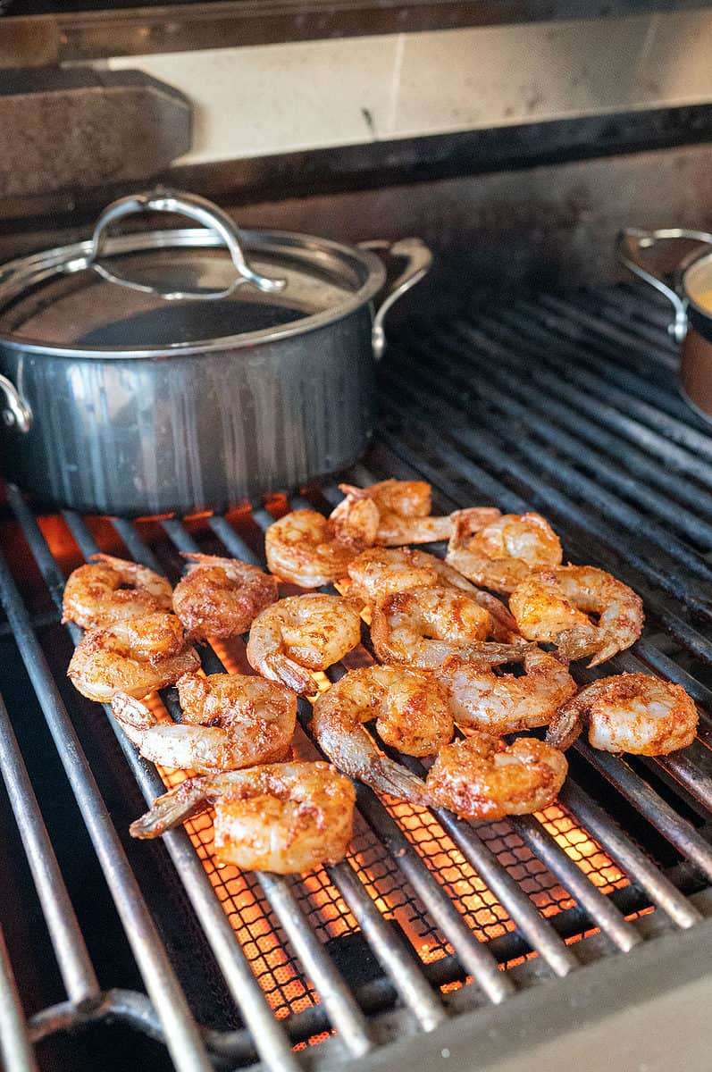 Crawfish Fettuccine with Blackened Shrimp - Girls Can Grill
