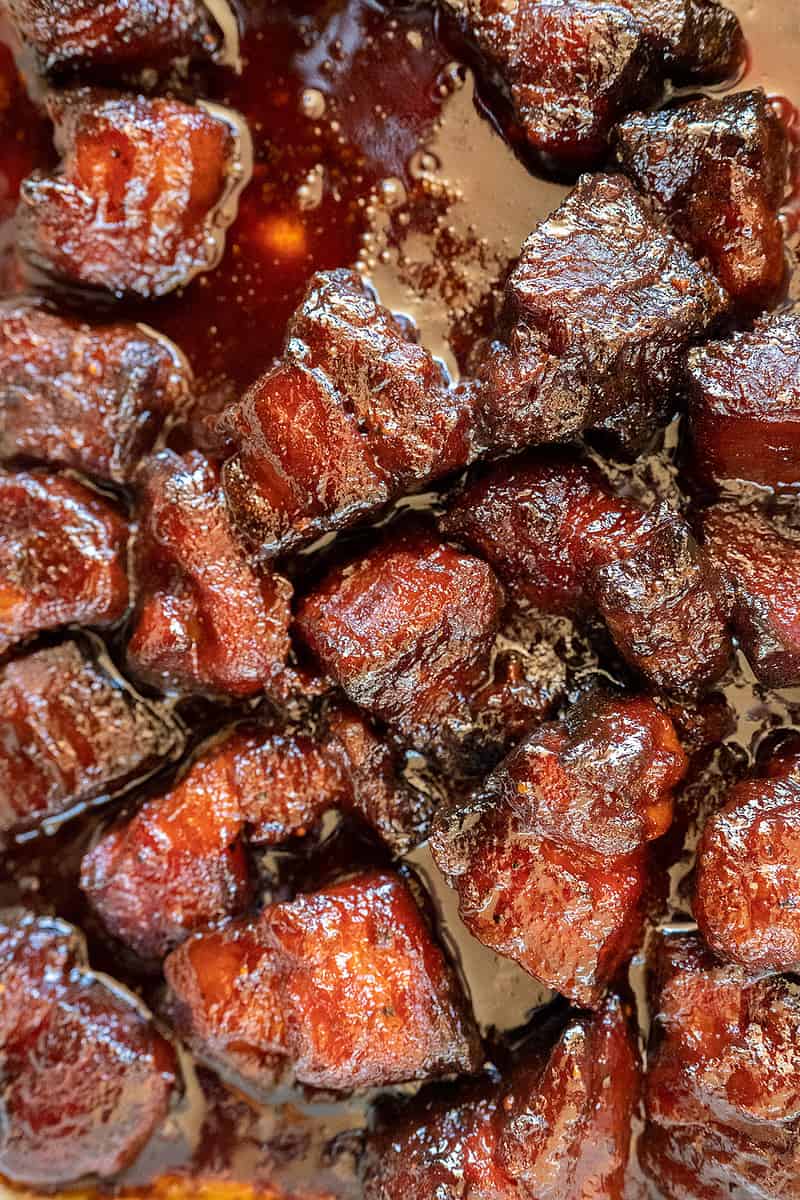 Ninja Smoked Pork Belly Burnt Ends - Girls Can Grill