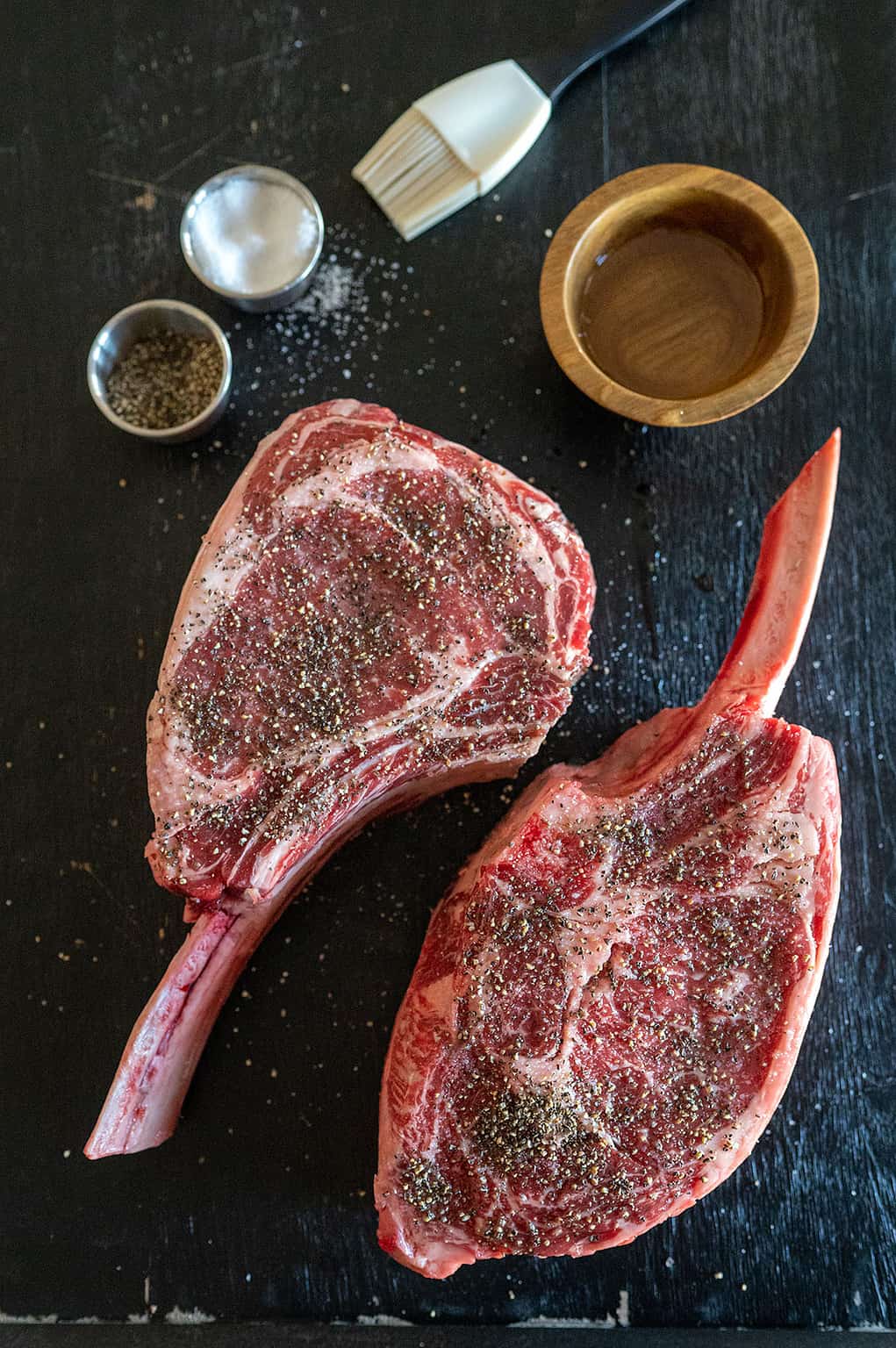 Cowboy Ribeye Steak on Ninja Woodfire Grill - Girls Can Grill