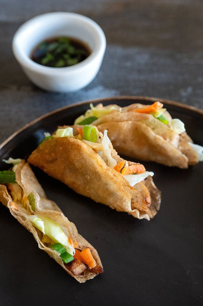 Grilled Chicken Lumpia Tacos - Girls Can Grill