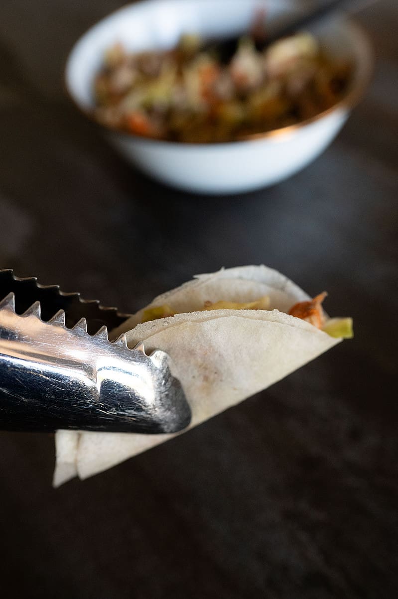 Grilled Chicken Lumpia Tacos - Girls Can Grill