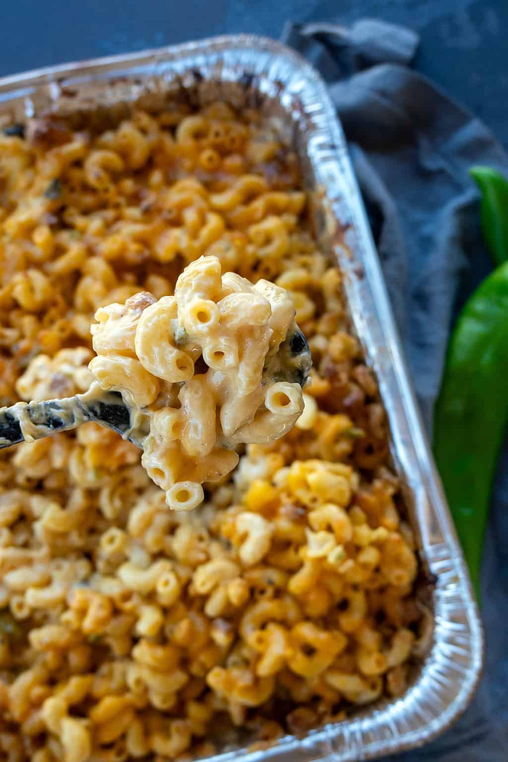 Smoked Hatch Green Chile Mac and Cheese - Girls Can Grill