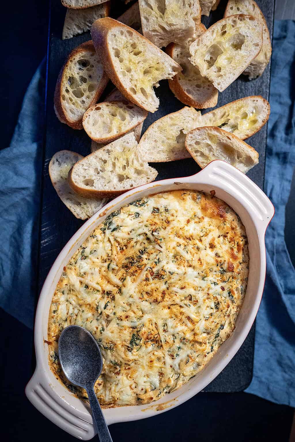 Hot Spinach Artichoke Dip on the Ninja FlexFlame - Girls Can Grill