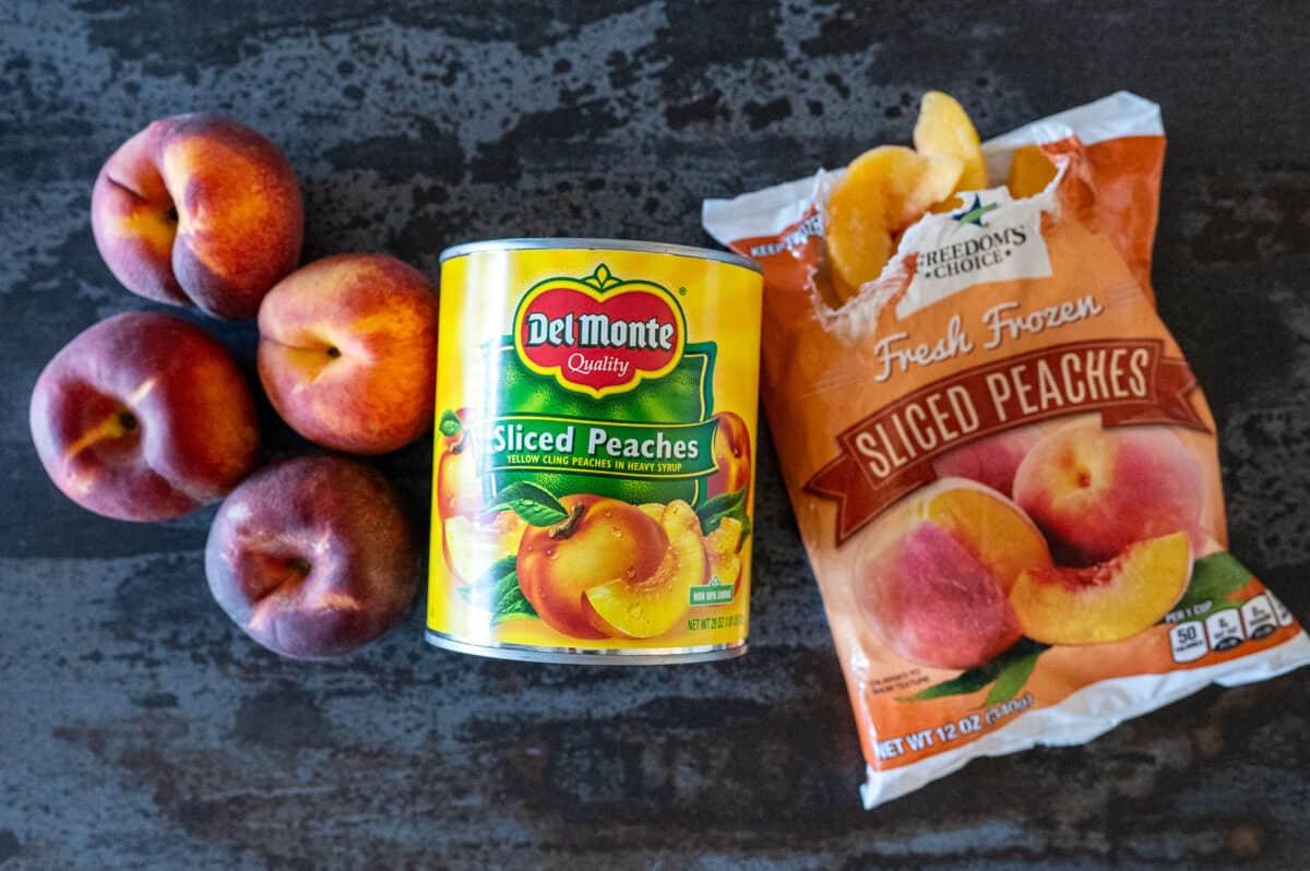 Peach Cobbler with Frozen Peaches (or fresh or canned) - Girls Can Grill